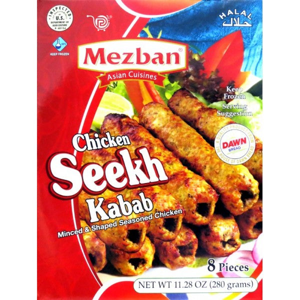 Mezban Chicken Seekh Kabab 8pc- 280g – WORLD FOOD & MEAT MARKET